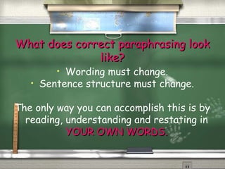Paraphrasing | PPT