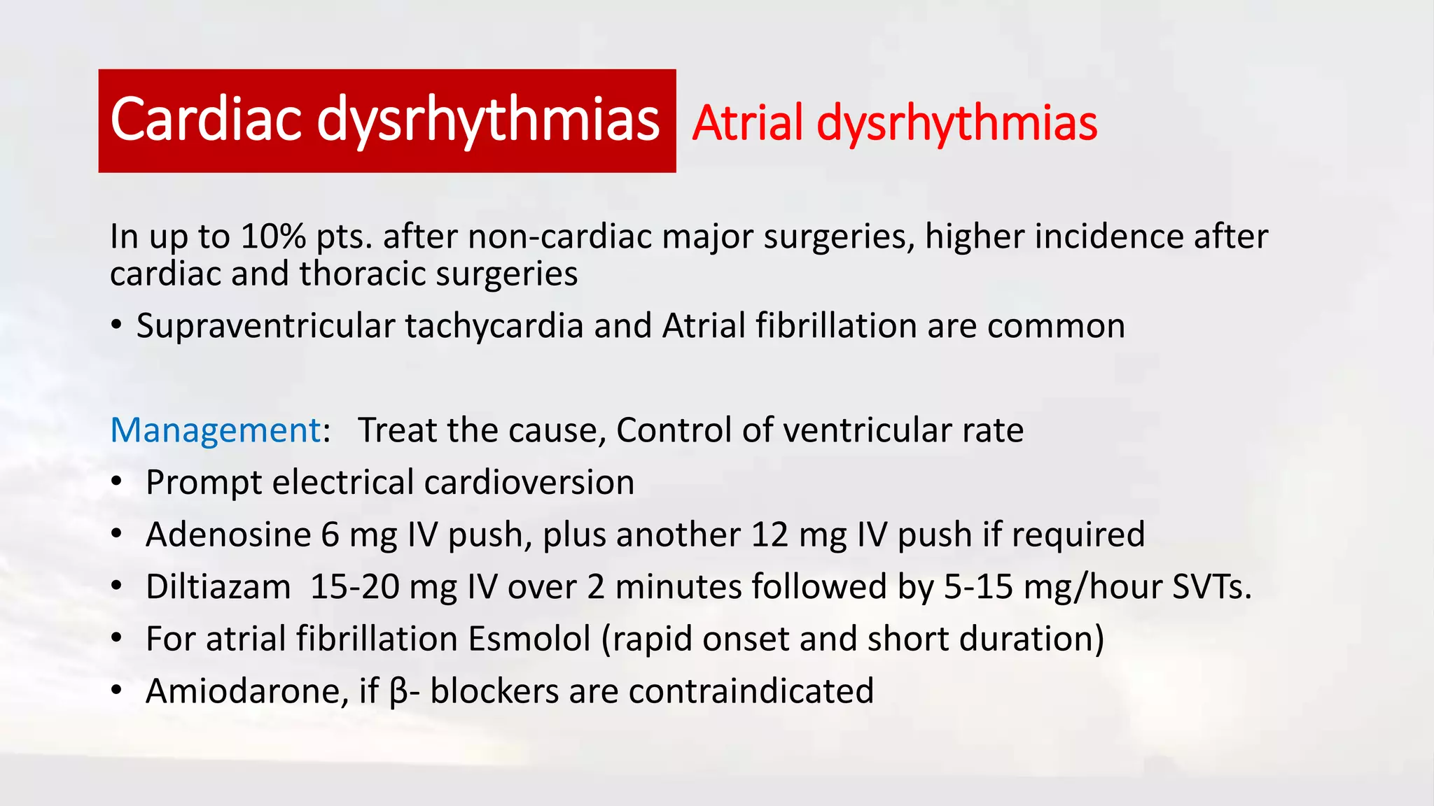 POST-OPERATIVE MANAGEMENT OF HEMODYNAMICALLY UNSTABLE PATIENT | PPTX