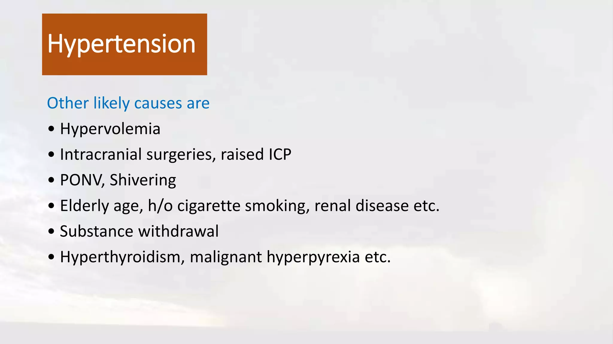 POST-OPERATIVE MANAGEMENT OF HEMODYNAMICALLY UNSTABLE PATIENT | PPTX