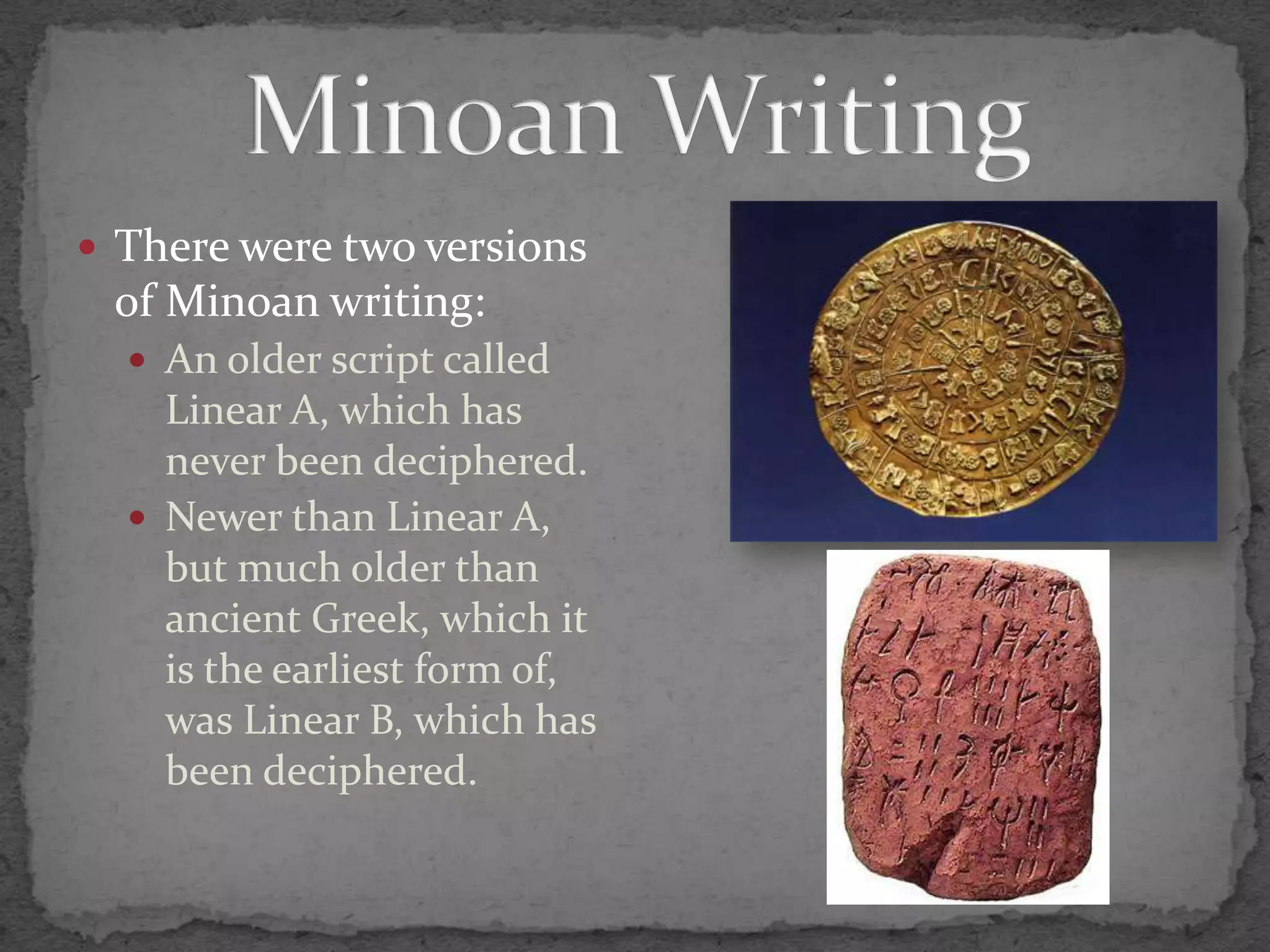 Minoans and mycenaeans presentation | PPTX
