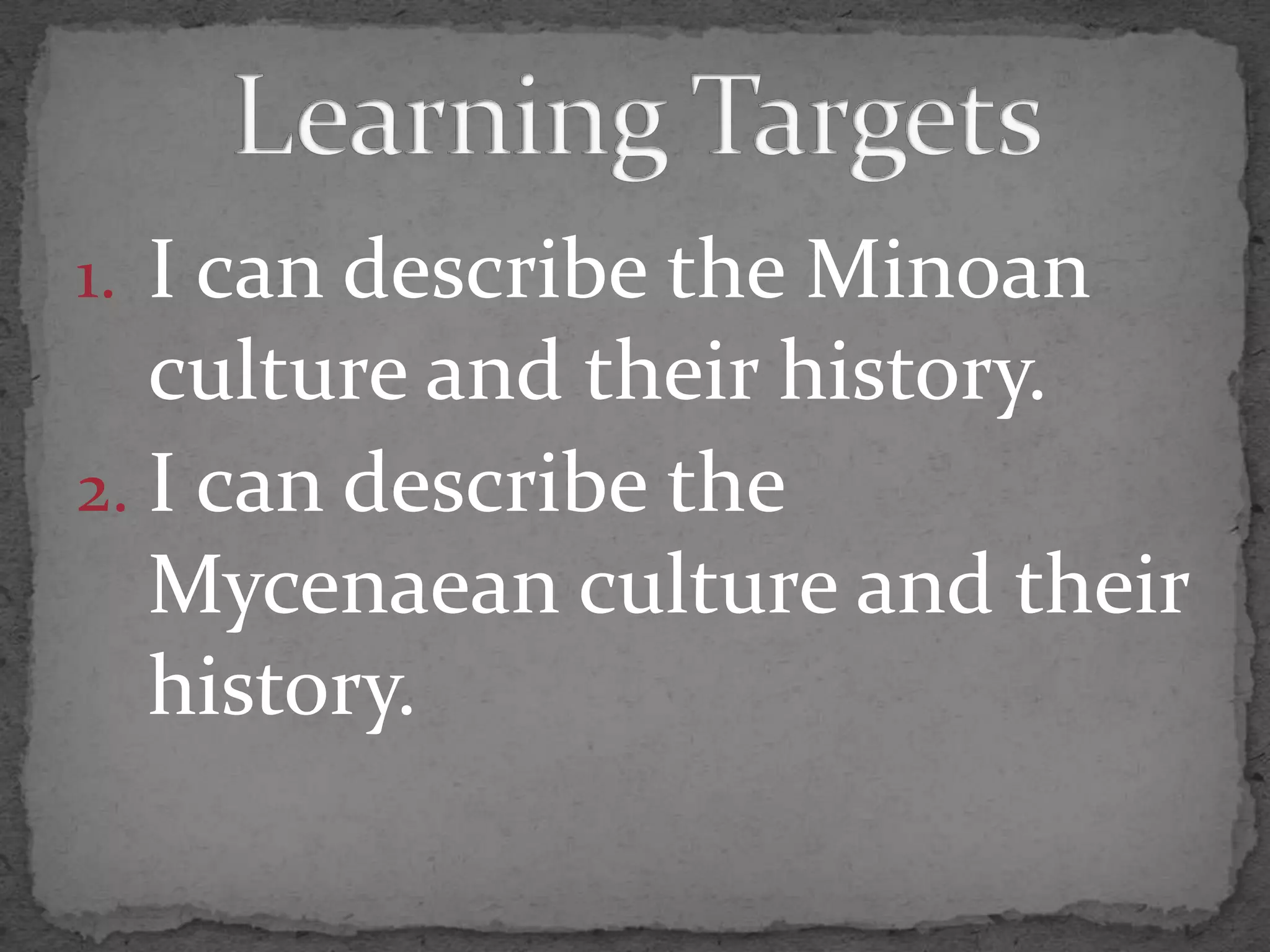 Minoans and mycenaeans presentation | PPTX