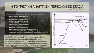 Η Τουριστική Ανάπτυξη Περιοχών σε Στάδια (Butler's Model) | PPTX