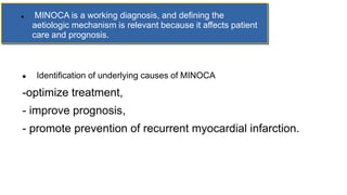 Myocardial infarction with non-obstructive coronary arteries | PPT ...