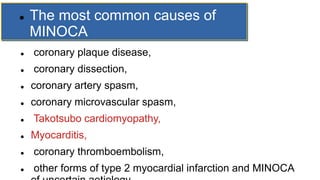 Myocardial infarction with non-obstructive coronary arteries | PPT ...