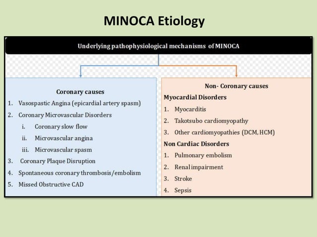 MINOCA , Myocardial Infarction with Non-Obstructive Coronary Arteries ...