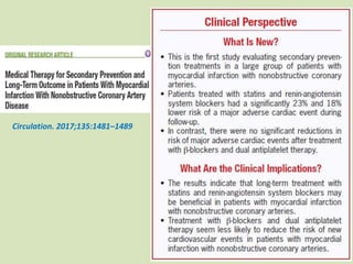 MINOCA , Myocardial Infarction with Non-Obstructive Coronary Arteries ...