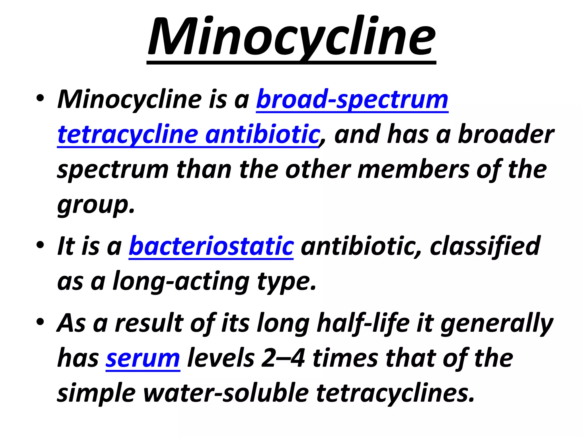Minocycline | PPTX