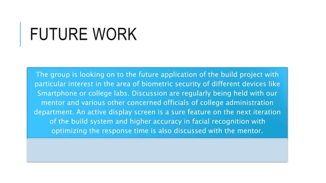 Minor on Face Recognition System using Raspberry Pi | PPTX