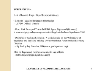 Case Study- FDA WITHDRAWL OF IBS-C DRUG ZELNORM DUE TO CARDIOVASCULAR ...