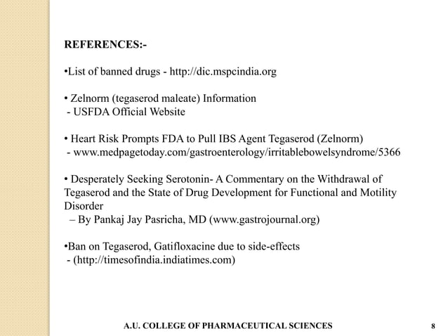 Case Study- FDA WITHDRAWL OF IBS-C DRUG ZELNORM DUE TO CARDIOVASCULAR ...