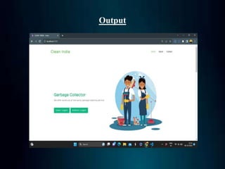 garbage management System project presentation | PPT