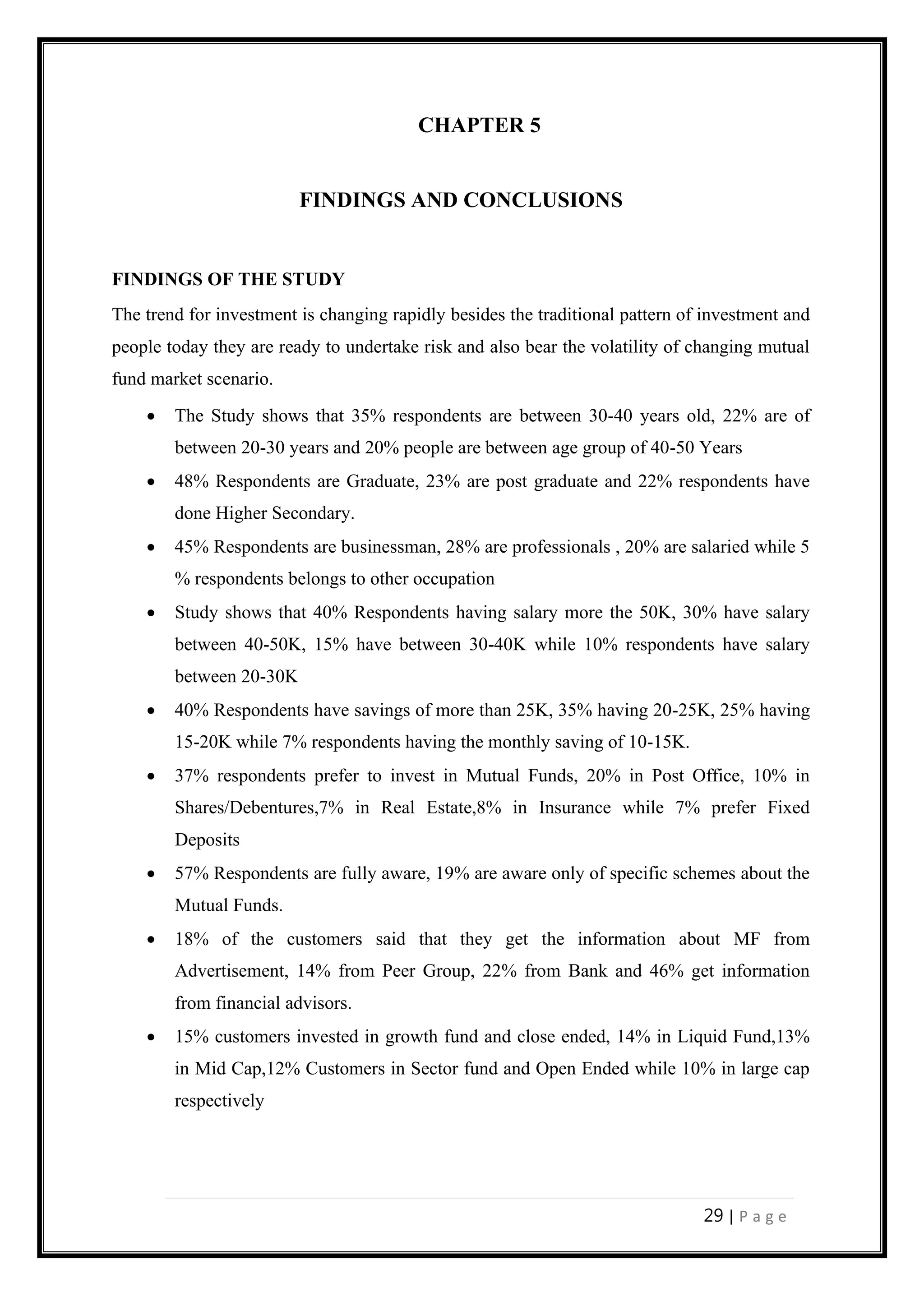 Study of Investor Perception towards Mutual Funds | PDF