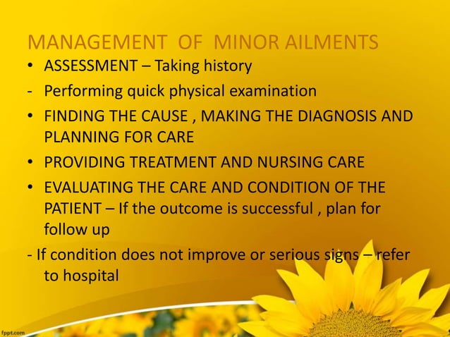 MINOR AILMENTS | PPTX
