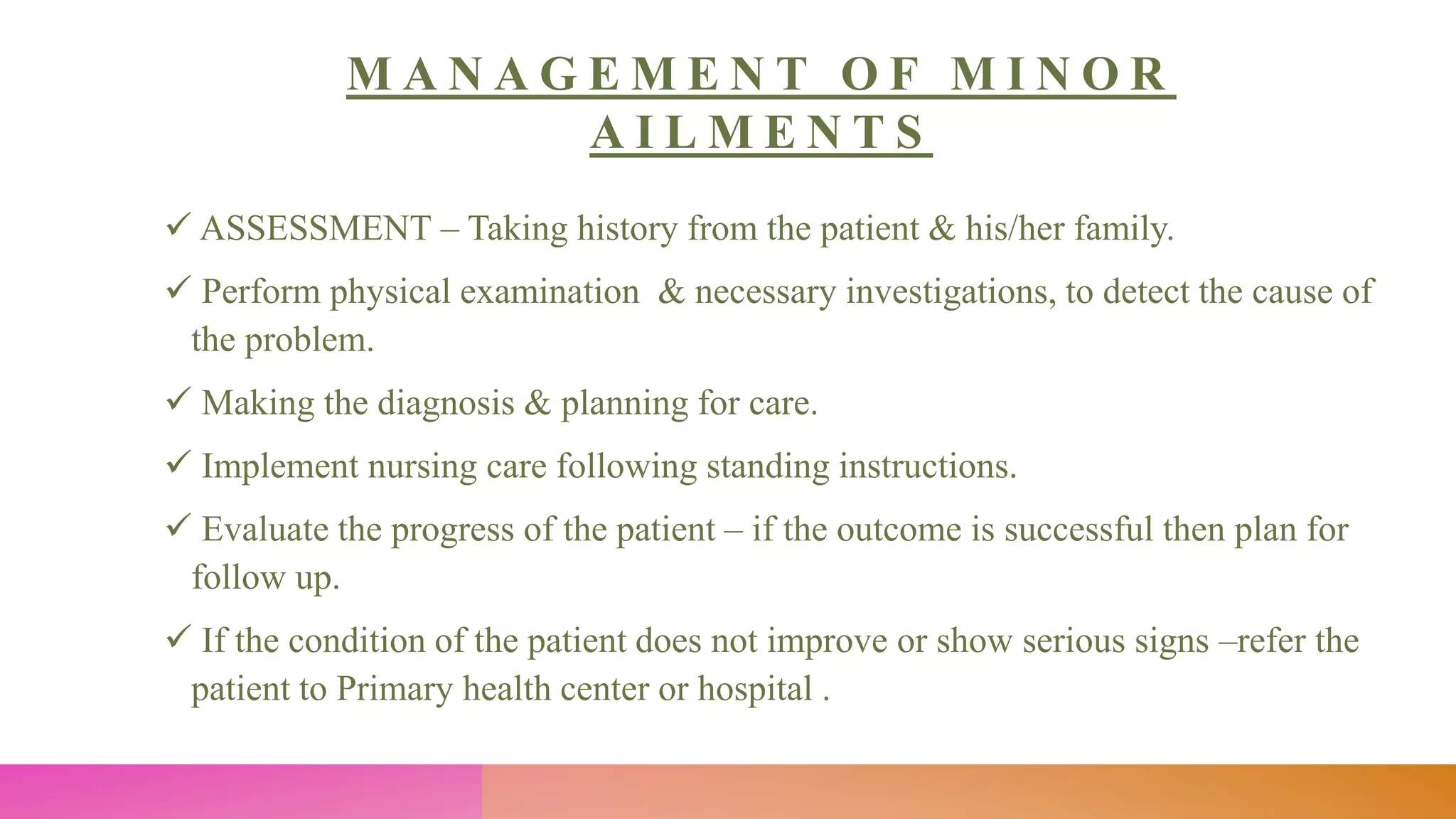 Minor ailments | PPTX