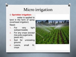 Minor and micro irrigation | PPTX