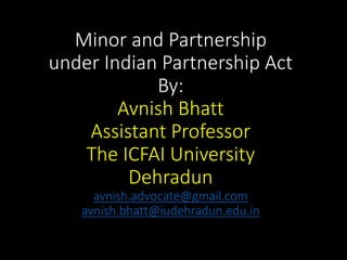 Minor as a partner | PPTX