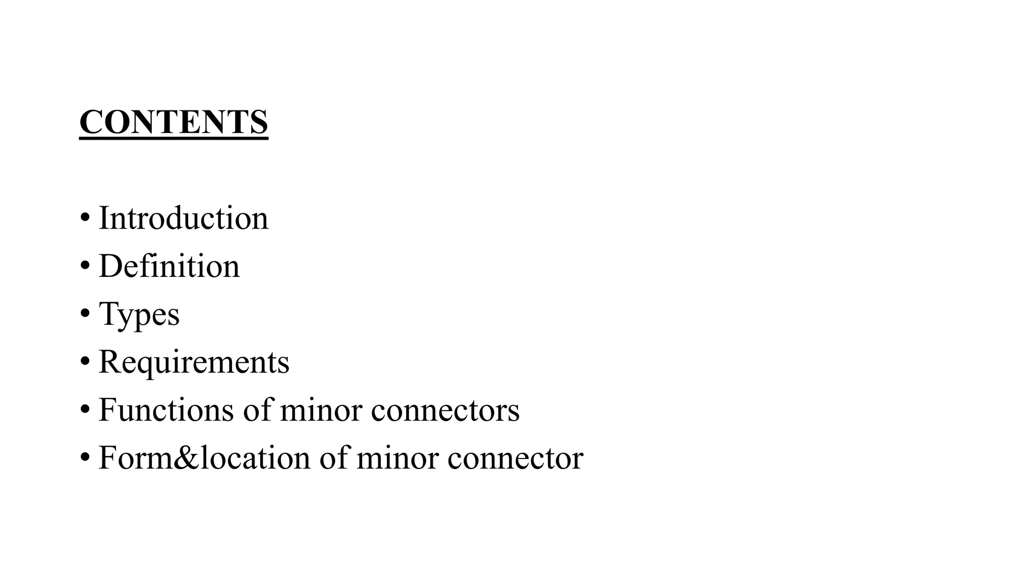 Minor connectors | PPTX