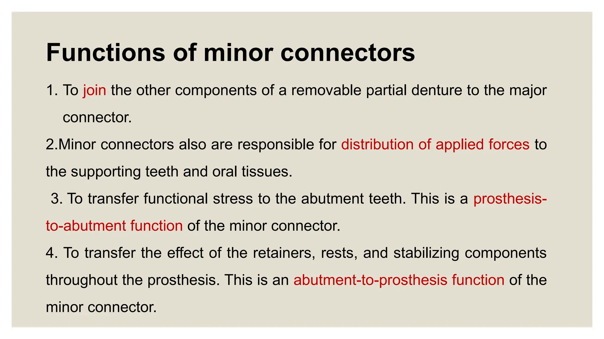 minor connectors .pptx REMOVABLE PROSTHODONTICS | PPTX