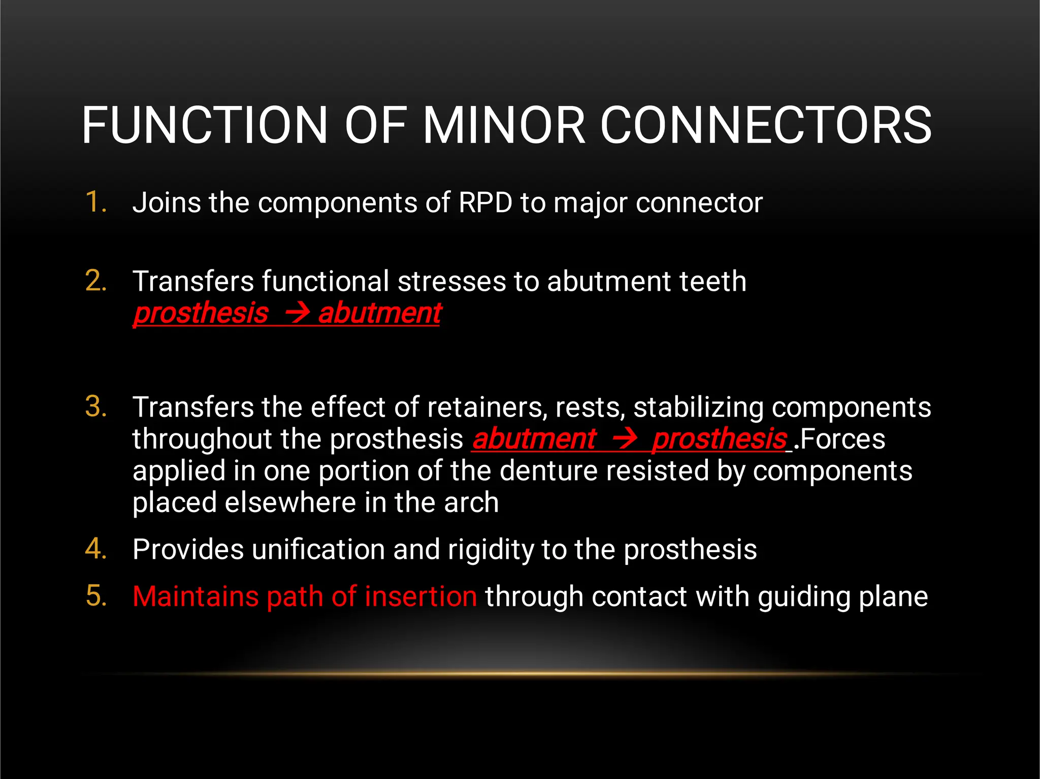 Minor connectors & rests in removable partial denture | PDF