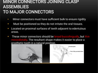 Minor connectors & rests in removable partial denture | PDF