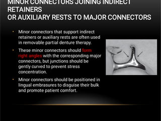 Minor connectors & rests in removable partial denture | PDF