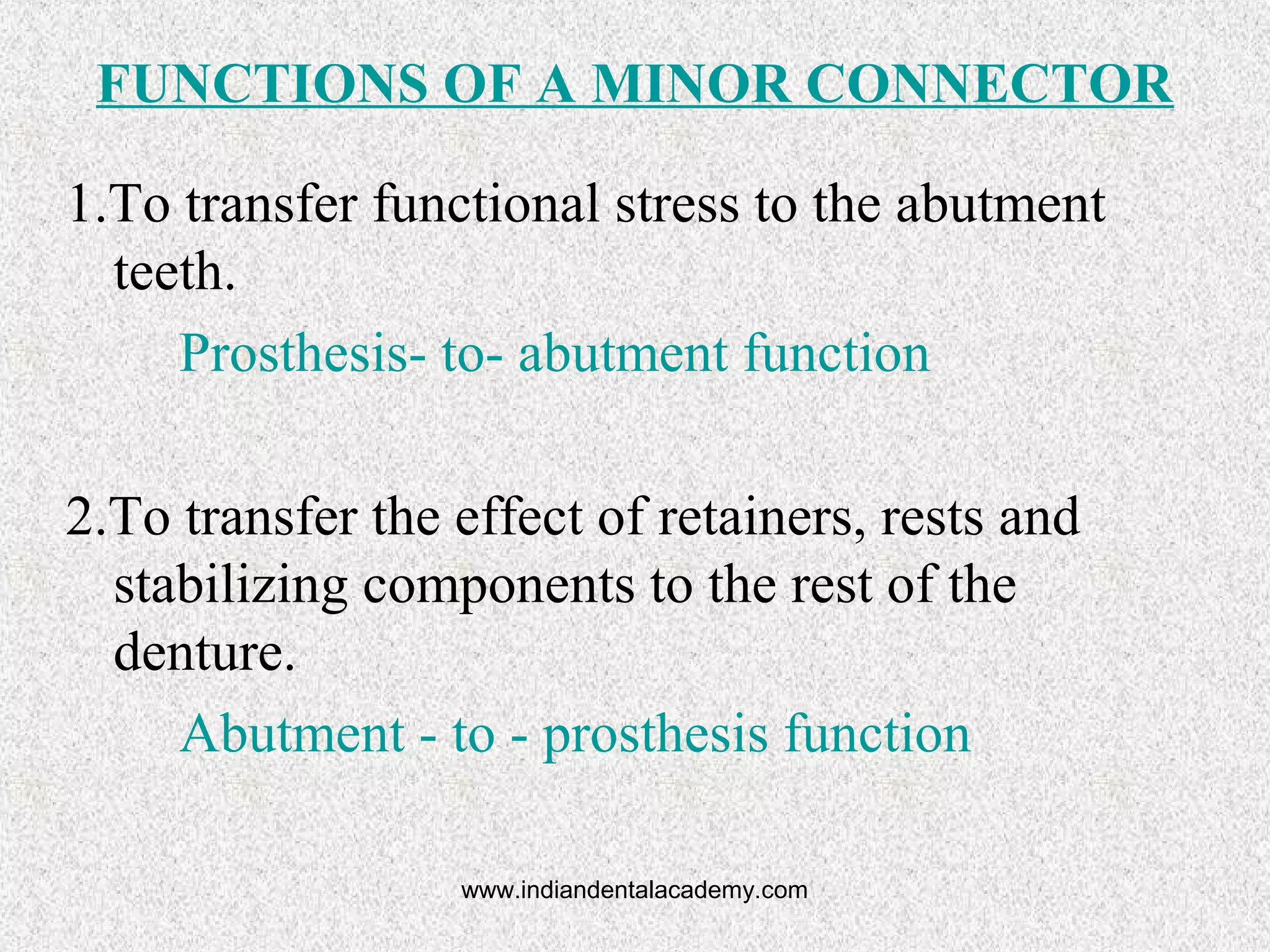 Minor connectors & rests & rest seats/ dental implant courses | PPT