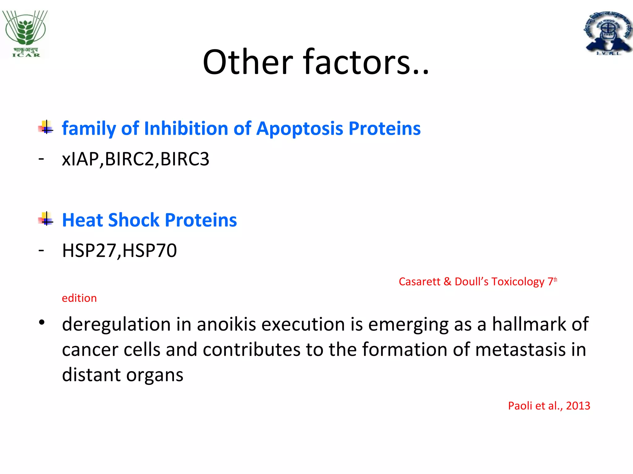 Role of apoptosis in cancer progression | PPT