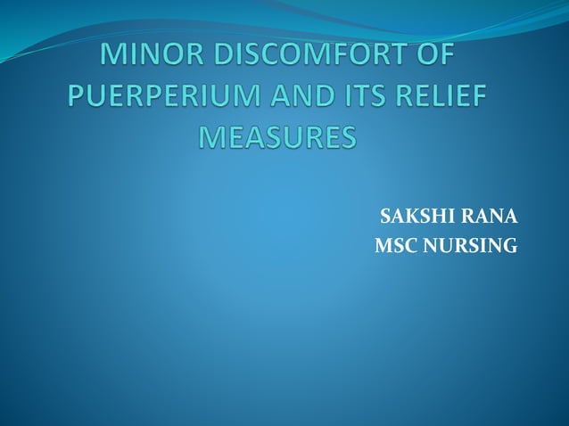 Minor discomfort | PPTX | Pregnancy | Reproductive Health