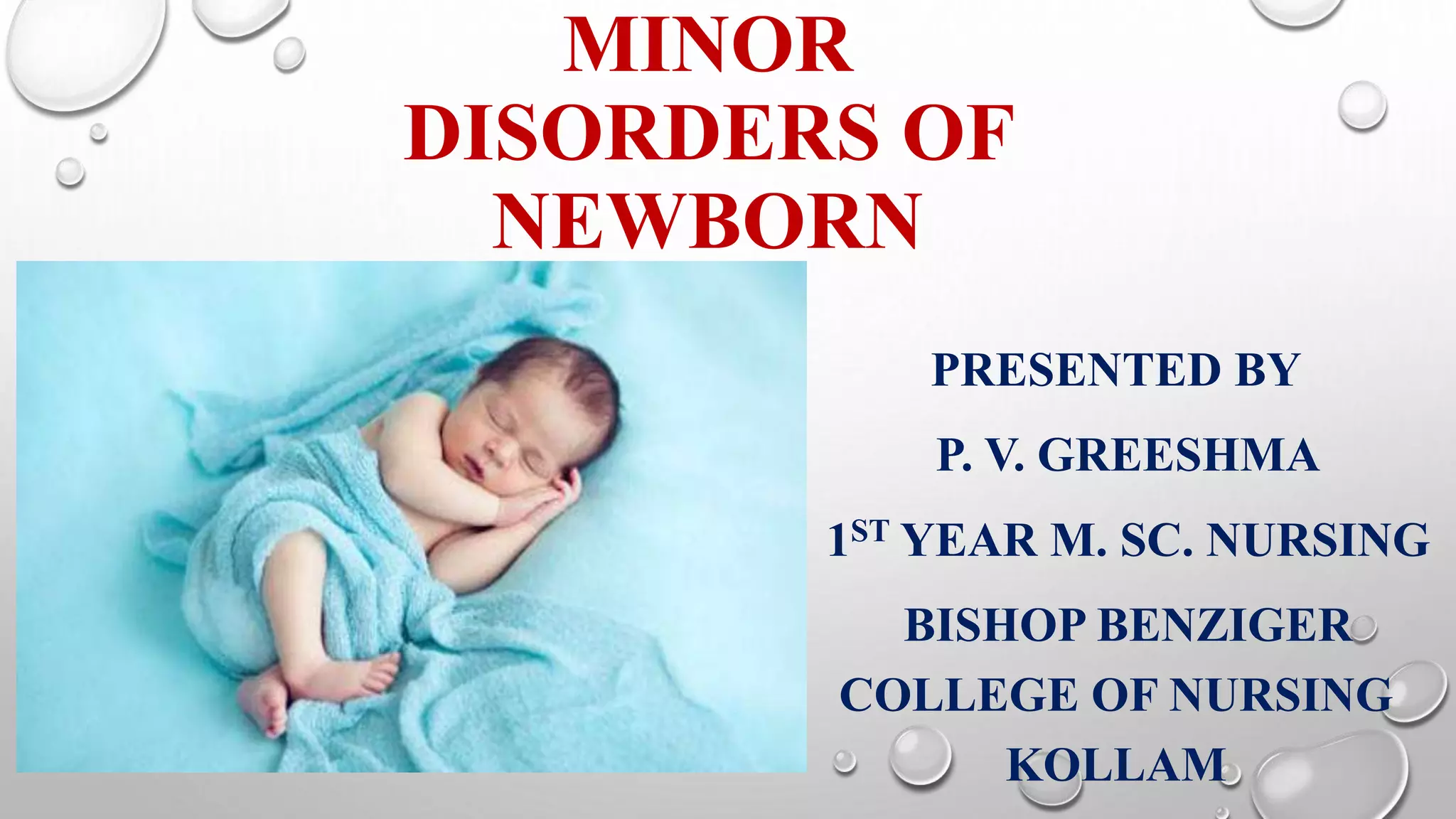 Minor disorders of newborn | PPTX