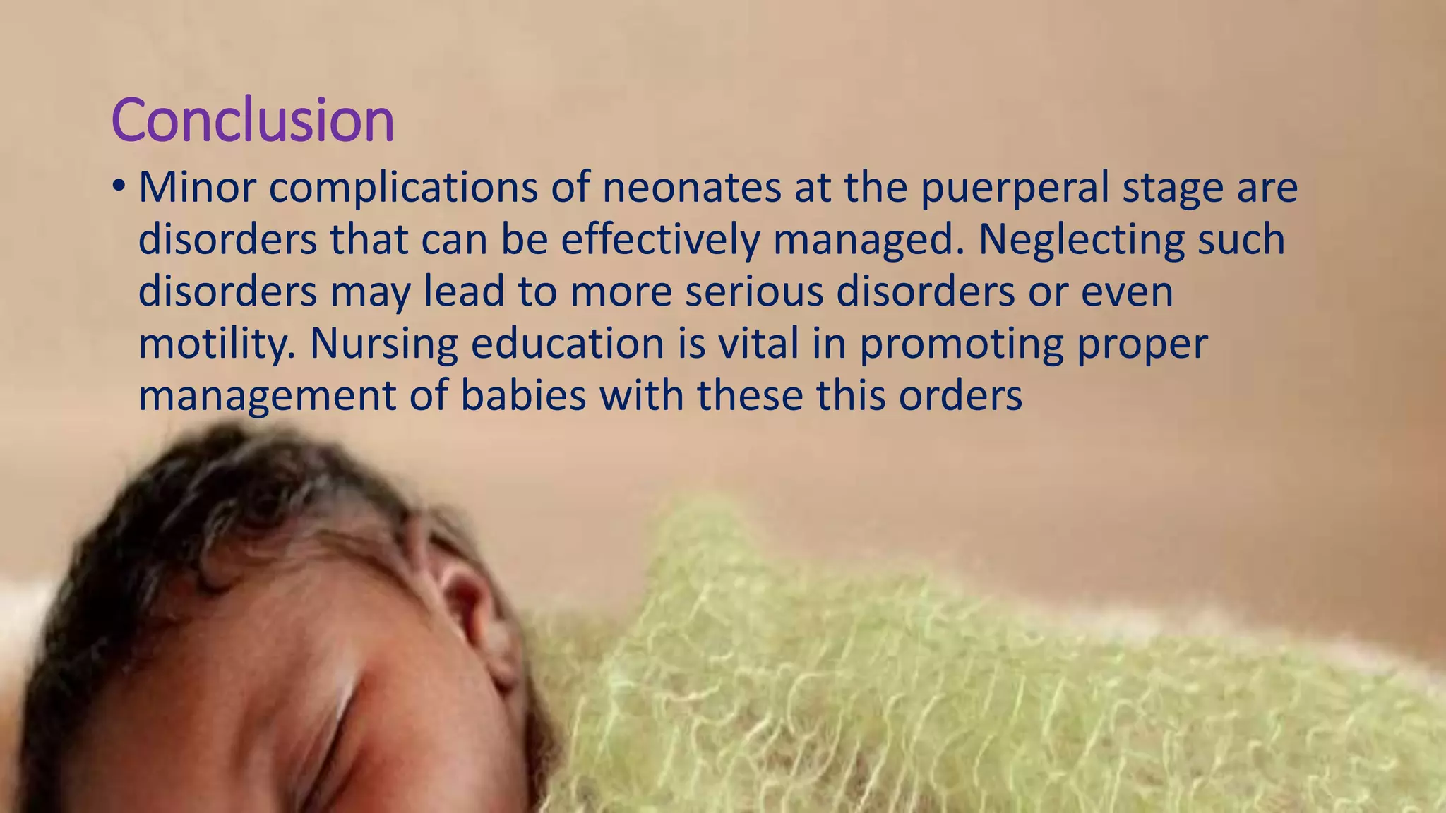 Minor disorders of puerperium | PPTX