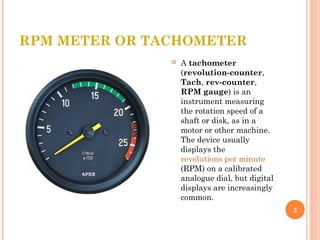 Tachometer using AT89S52 microcontroller with motor control | PPT