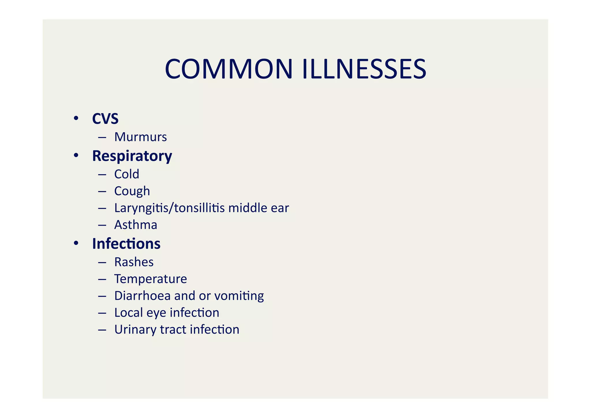 Minor Illnesses & Common Pediatric Procedures | PDF