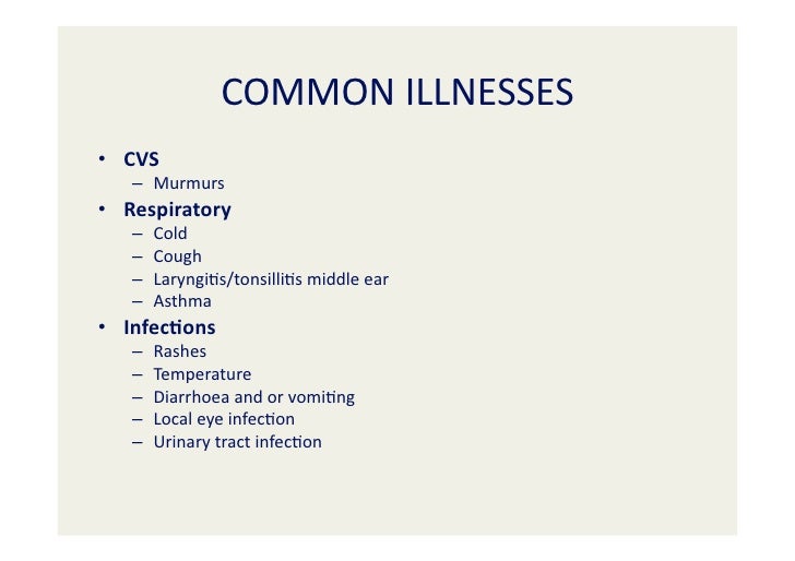 Minor Illness Guidelines
