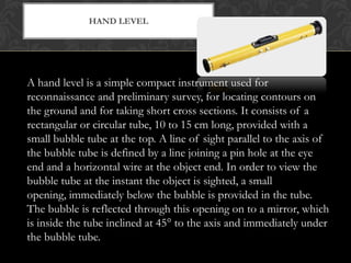 Minor instruments in surveying | PPTX