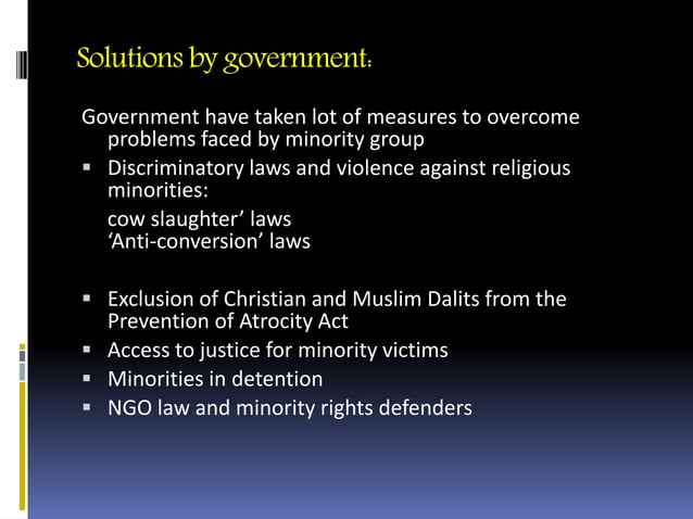 Minorities in india and their problems | PPTX | Debated Sensitive ...