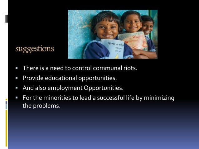 Minorities in india and their problems | PPTX | Debated Sensitive ...