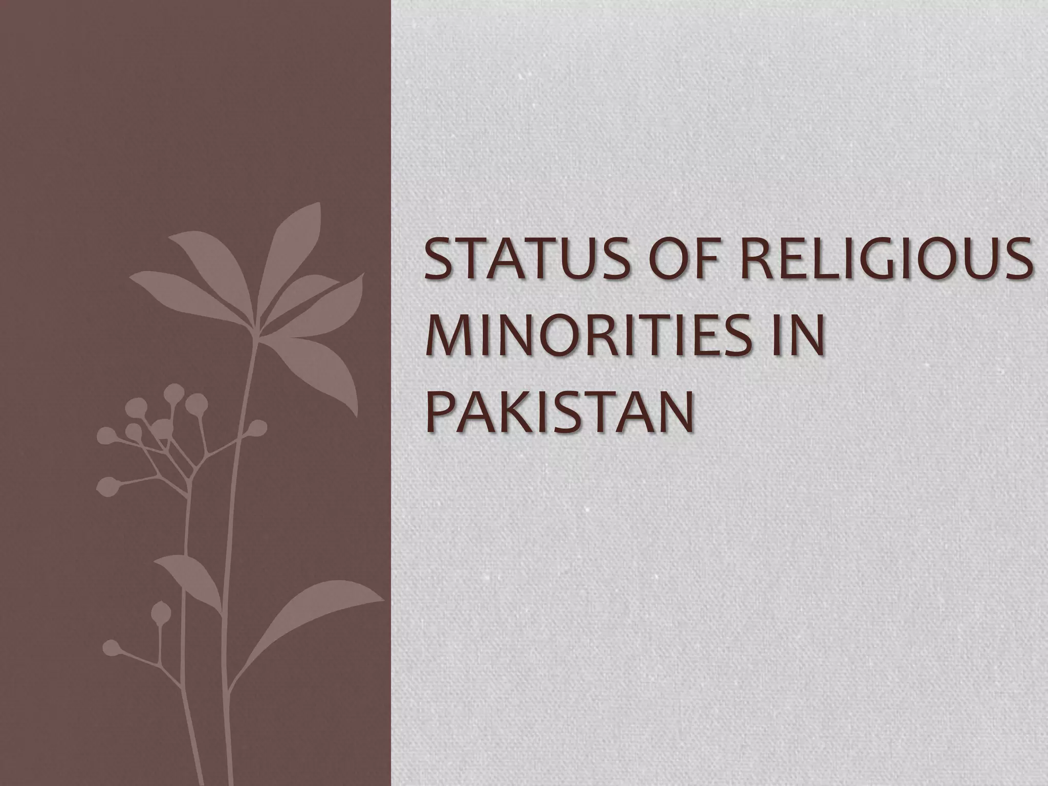 Minorities in pakistan | PPTX