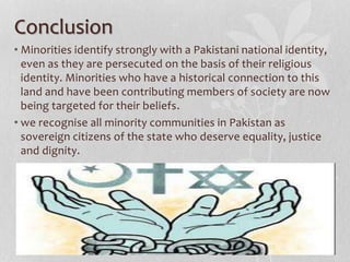 Minorities in pakistan | PPTX | Islam | Religion & Spirituality