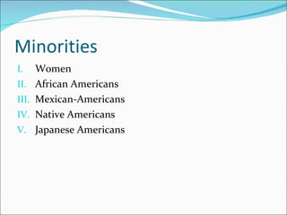 Minorities in the united states during world war | PPT