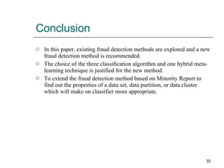 11/04 Regular Meeting: Monority Report in Fraud Detection ...