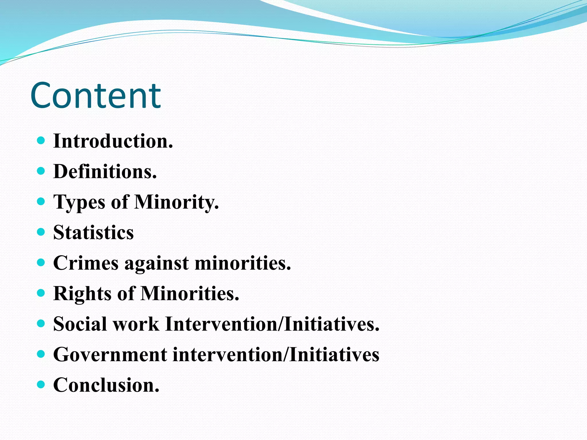 Minority rights social work prevention | PPTX