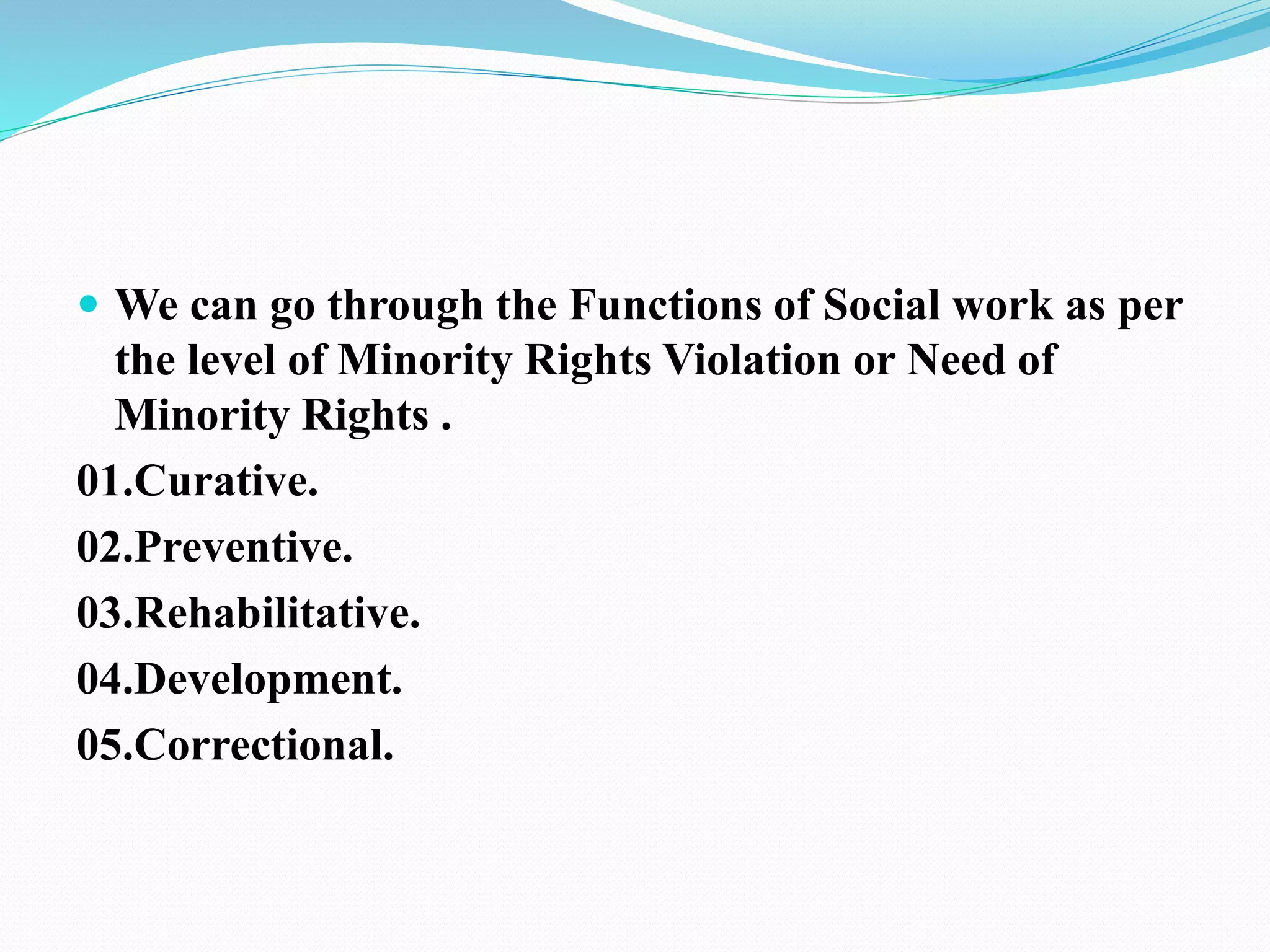 Minority rights social work prevention | PPTX