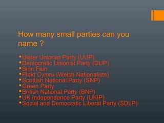 Minority parties in British politics | PPT
