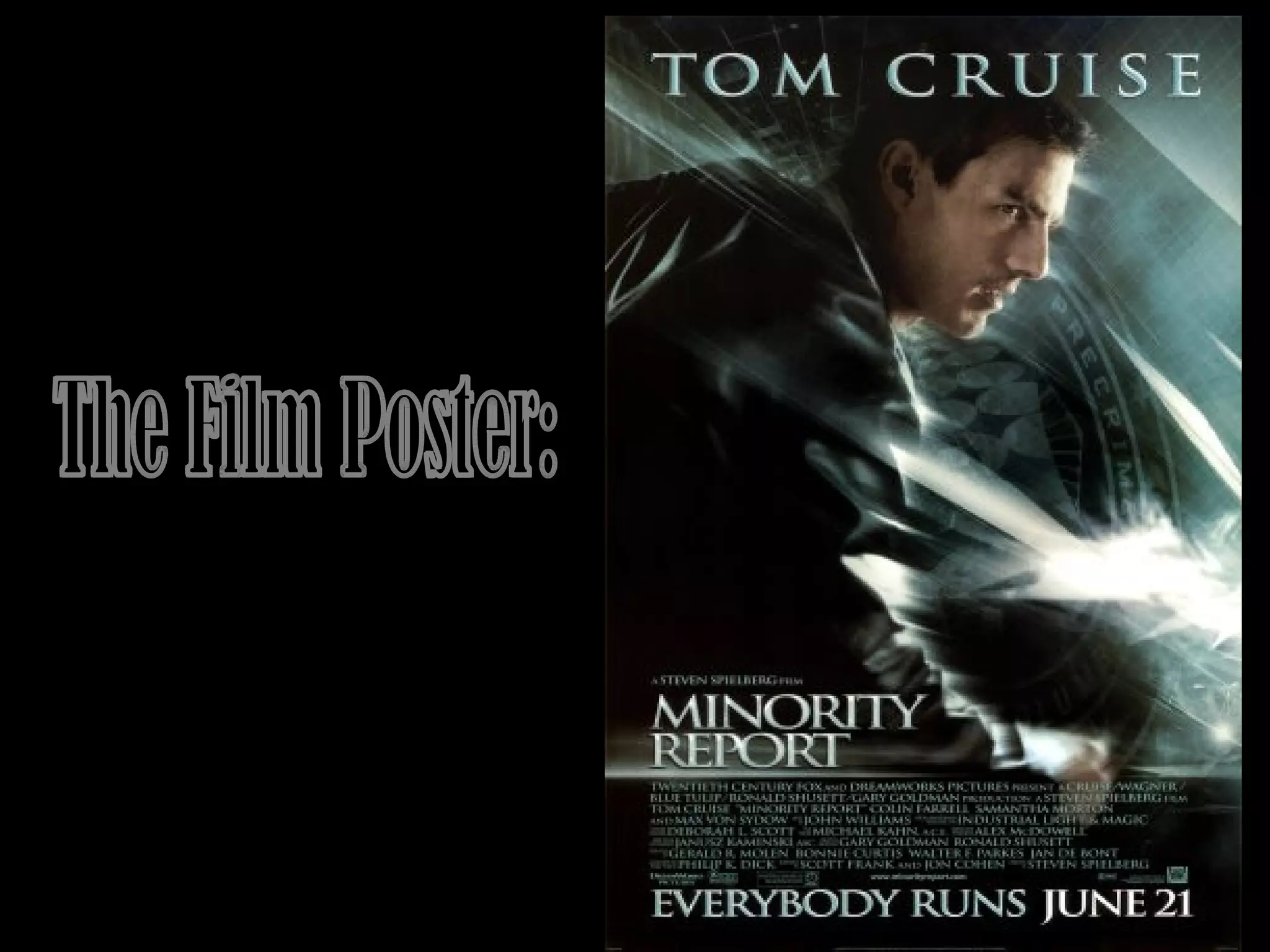 Minority Report Poster Analysis | PPT