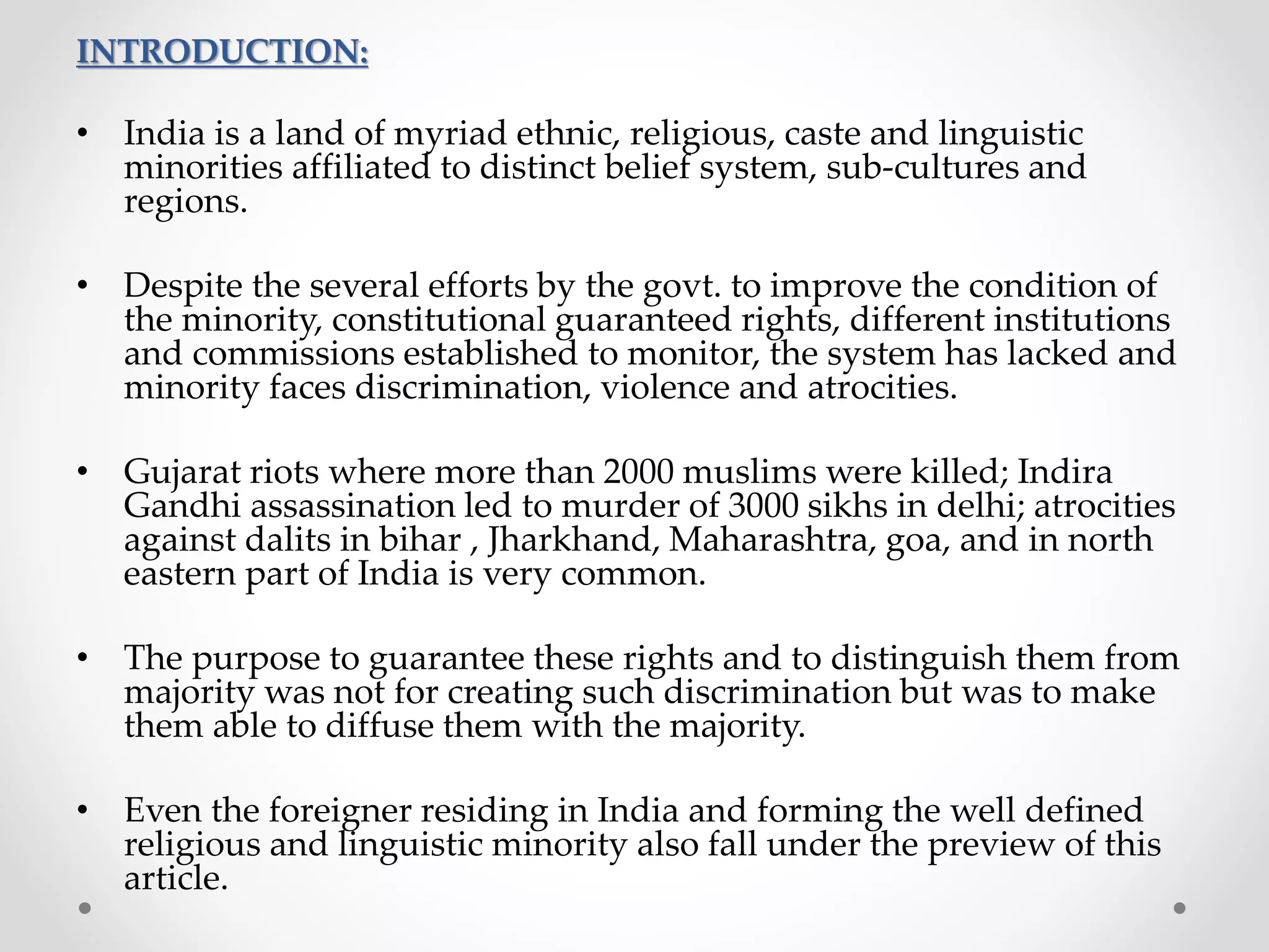 Minority rights in india | PPTX
