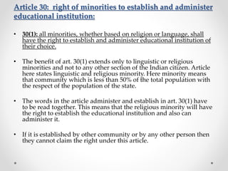 Minority rights in india | PPTX