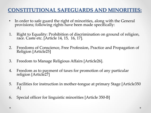 Minority rights in india | PPTX | Religion & Spirituality