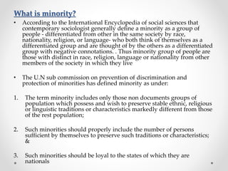 Minority rights in india | PPTX
