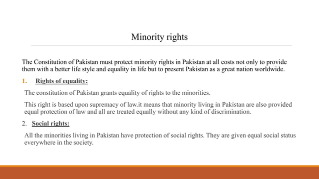 minority rights in pakistan .pptx | Islam | Religion & Spirituality