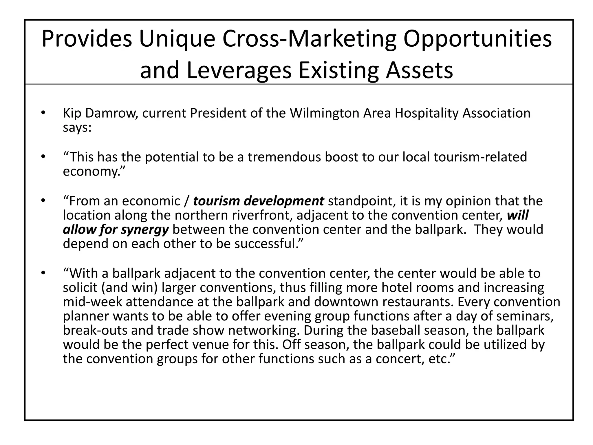 Wilmington, Minor League Baseball and Tourism | PPTX